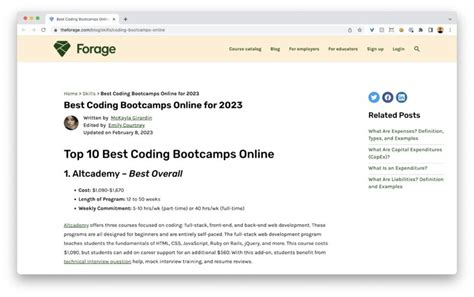 Altcademy On Linkedin Forage Ranks Us 1 In Best Coding Bootcamps