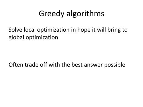 Ppt Greedy Algorithms And Dynamic Programming Powerpoint Presentation Id2373209