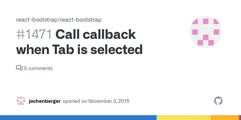 Call Callback When Tab Is Selected · Issue 1471 · React Bootstrap