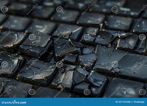 Black Keyboard With Broken Keys Showing Frustration Stock Photo Image Of Smashing Detail