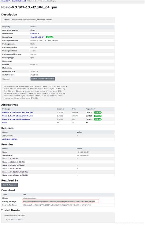 Centos 7 Mysql57 离线安装libaiorpm下载 Csdn博客