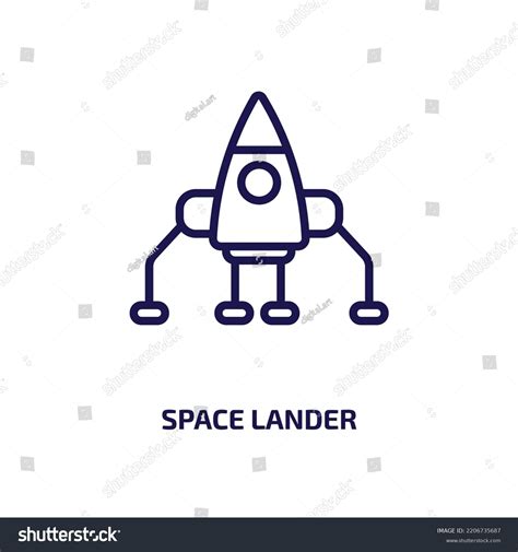Space Lander Icon Astronomy Collection Thin Stock Vector Royalty Free 2206735687 Shutterstock