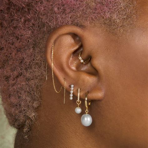 Stone And Strand Extra Long Gold Threader Earring