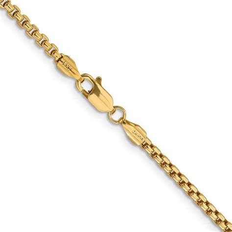 Round Box Chain 14k Gold Joe Wall Jewelry