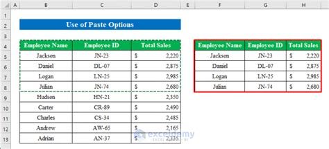how to copy and paste multiple cells in excel 8 quick methods