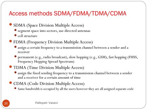 Mobile Computing Unit2sdmafdmacdmatdma Space Division Multi Access