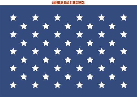 American Flag Stars Stencil 8x11 15 Free Pdf Printables Printablee