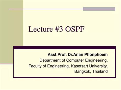 PPT Lecture 3 OSPF PowerPoint Presentation Free Download ID 5616142