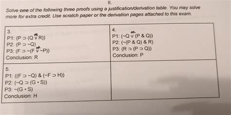 II Solve One Of The Following Three Proofs Using A Chegg