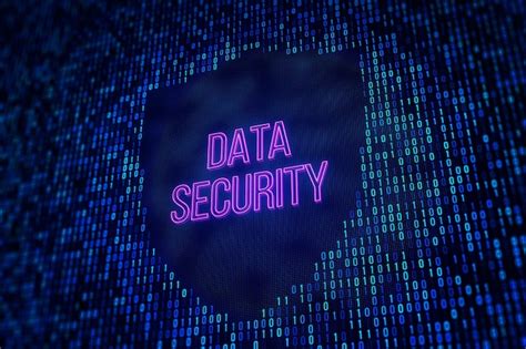 Premium Photo Digital Display With The Text Data Security On A