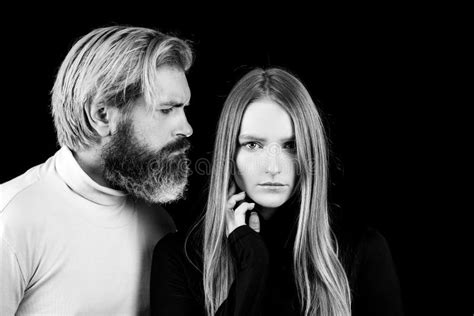 Closeup Face Portrait Of Sensual Couple Couple In Love Enjoying Tender