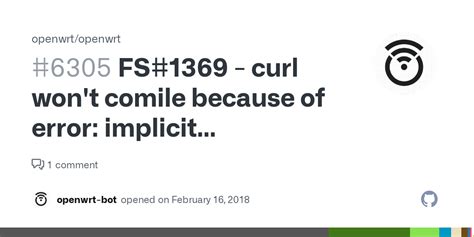 fs 1369 curl won t comile because of error implicit declaration of
