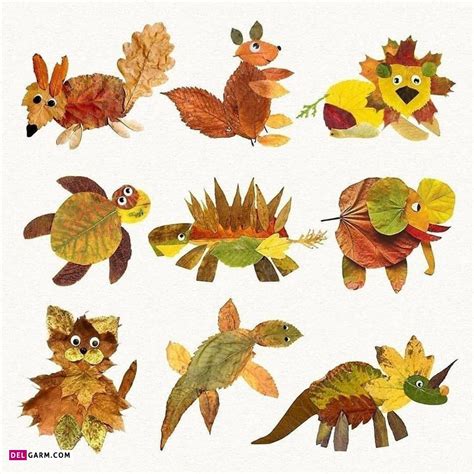 کاردستی با برگ 20 کاردستی شیک و لاکچری با برگ های سبز و زرد