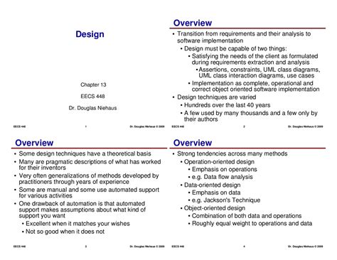 Lecture Slides On Design Software Engineering I Eecs 448 Docsity