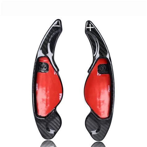 2 개 진짜 탄소 섬유 자동차 스티어링 휠 시프트 패들 재규어 Xf Xe F Pace 랜드 로버 디스커버리 티몬