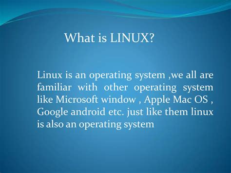 Unix And Linux File System In Operating System Ppt