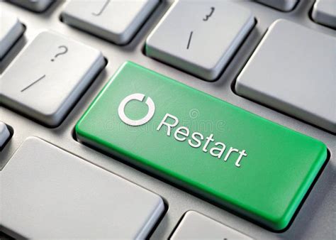 Keyboard Green Restart Button Symbolizing The Concept Of A Fresh Start Rebooting Or Beginning
