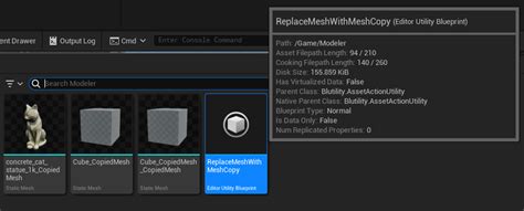 A Simple Asset Action Utility To Replace A Selections Mesh With A