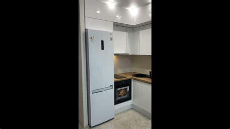 Белая глянцевая кухня с деревянной столешницей в ЖК Прибалтийский Кухни Проша Youtube