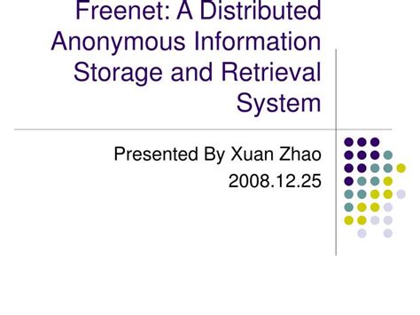 Ppt Freenet A Distributed Anonymous Information Storage And Retrieval System Powerpoint
