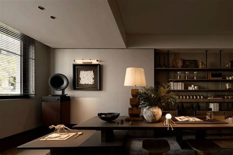 靳朝晖设计 新作 心向清隐 龙湖麓宸 Apartment style Dark interiors Interior