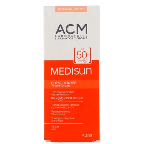 Acm Medisun Crème Solaire Visage Spf50 Tous Types De Peau