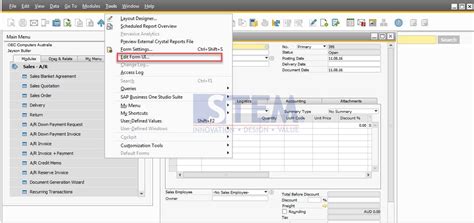 Mengubah Posisi UI SAP Business One Indonesia Tips STEM SAP Gold Partner