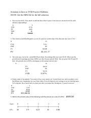 Intro To TVM Solutions Docx Solutions To Intro To TVM Practice Problems NOTE See The MP
