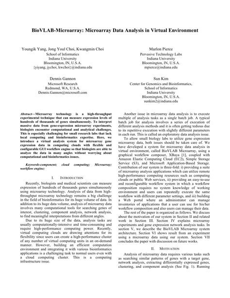 pdf biovlab microarray microarray data analysis in virtual environment