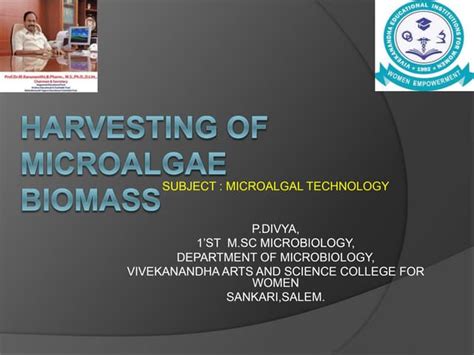 Harvesting Of Microalgae Biomass Ppt