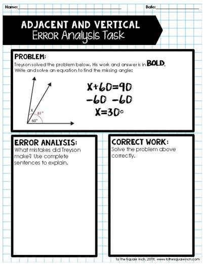geometry error analysis to the square inch