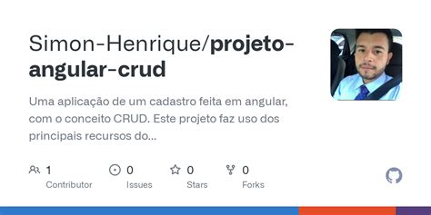 Github Simon Henriqueprojeto Angular Crud Uma Aplicação De Um