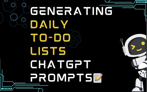 📝generating Daily To Do Lists Chatgpt Prompts Pro Ai Prompt