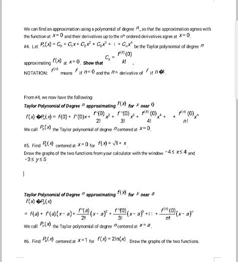 Solved We Can Find An Approximation Using A Polynomial Of Chegg