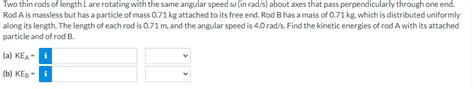 solved two thin rods of length l are rotating with the same