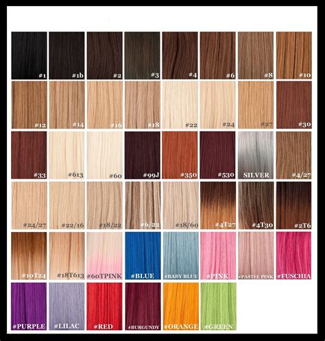 Hair Color Chart Lace Front Wig Shop A Hair Color Chart To Get