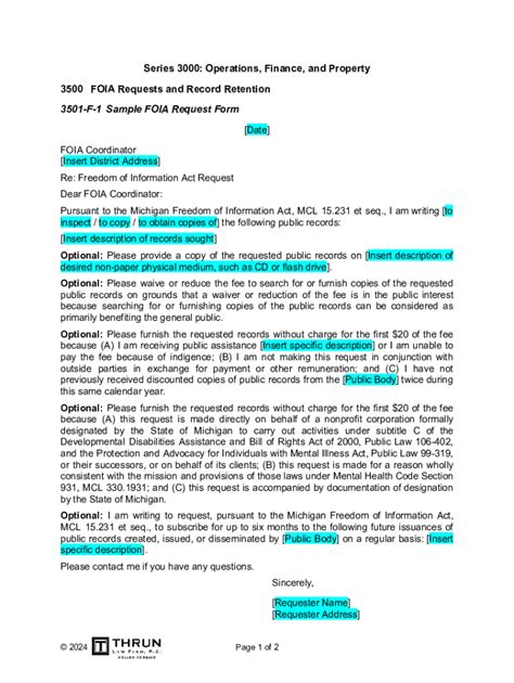 Fillable Online 3501 F 1 Sample Foia Request Formdocx Fax Email Print Pdffiller