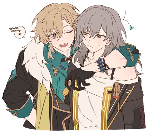 Trailblazer Stelle And Aventurine Honkai And 1 More Drawn By