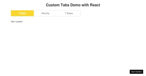 custom tabs demo with tailwind and react js codesandbox