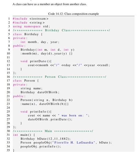 solved a class can have as a member an object from another