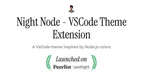 Night Node Vscode Theme Extension Peerlist