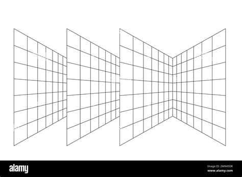 Perspective Grid Room Background Vector Illustration Stock Vector Image