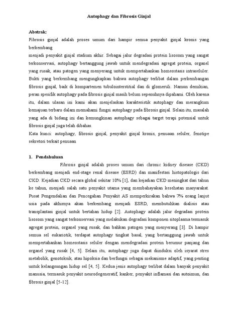 Autophagy And Renal Fibrosis Pdf