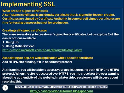 Part 101 Implementing SSL
