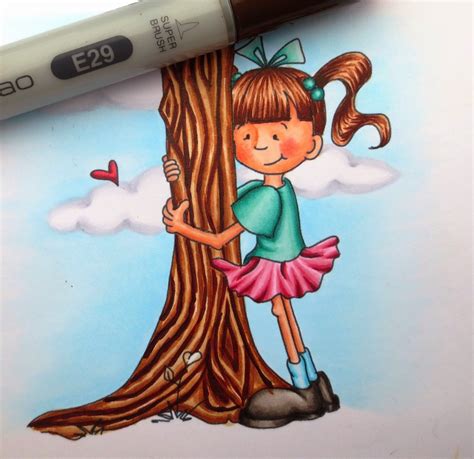Deborah S Shining Cards Tutorial How To Color A Tree