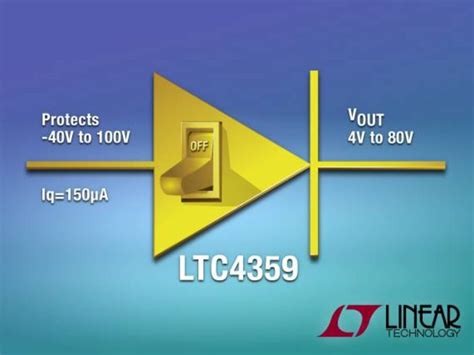 Diode Controller Provides Negative Input Protection And Low Cur