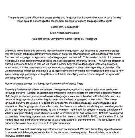 Speech And Language Report Template