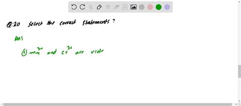 Solved Select The Correct Statements 1 Mn 3 And Cr 3 Are Violet In