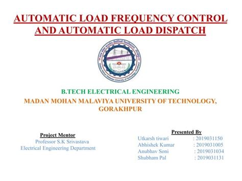 automatic load frequency control ppt pdf power and energy industry