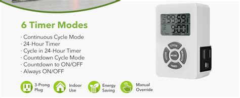 Bn Link Digital Infinite Repeat Cycle Timer For Electrical Outlets Indoor With